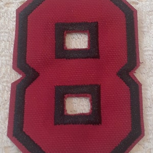 NUMBER PATCHES 3.5 Inch TEAM Sport Numbering, Sew-iron On, School ...