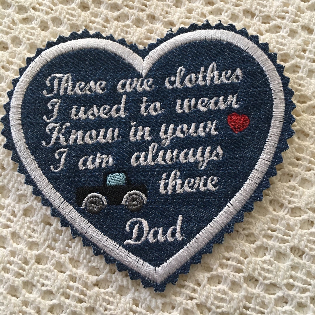 MEMORY PILLOW PATCH- 4" With Pickup Truck Accent Memory Bear Patch, Memory Shirt Pillow, Sew ...