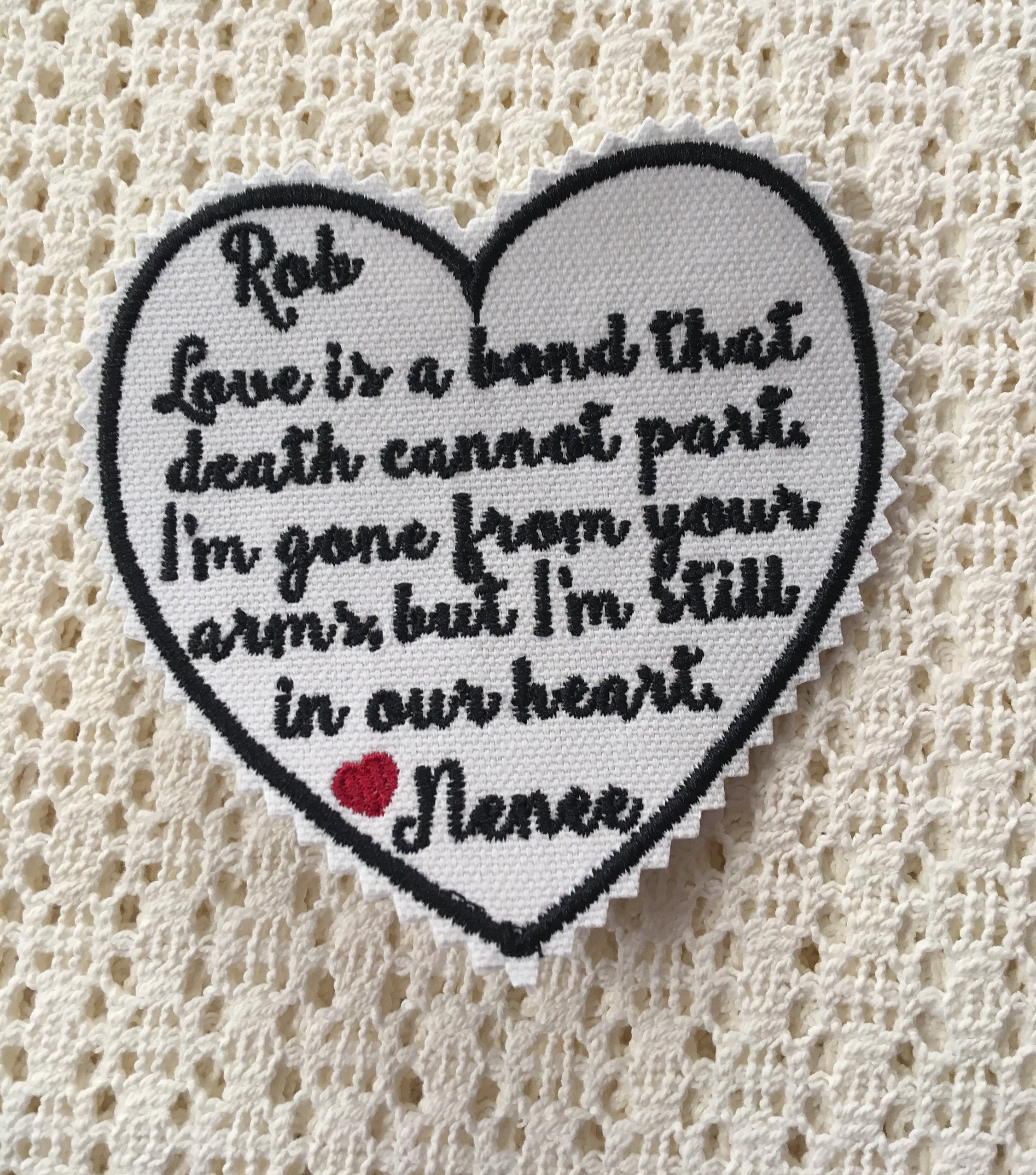 Personalized Memory Patch: Heart or Square - Custom Keepsake - Etsy