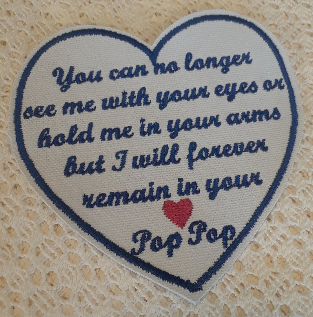 Custom Heart Memory Patch: Sew or Iron On, in Memory Of - Etsy
