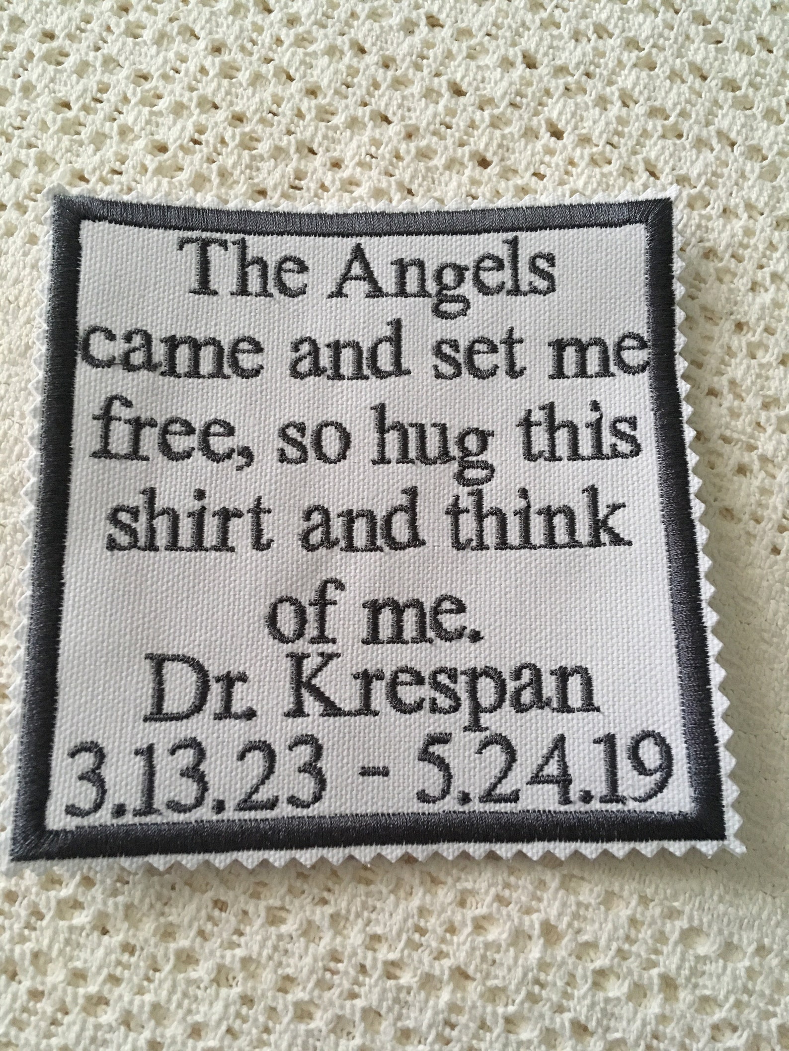 MEMORY PILLOW SHIRT Patch 5 X 5 in Memory of Patch the | Etsy
