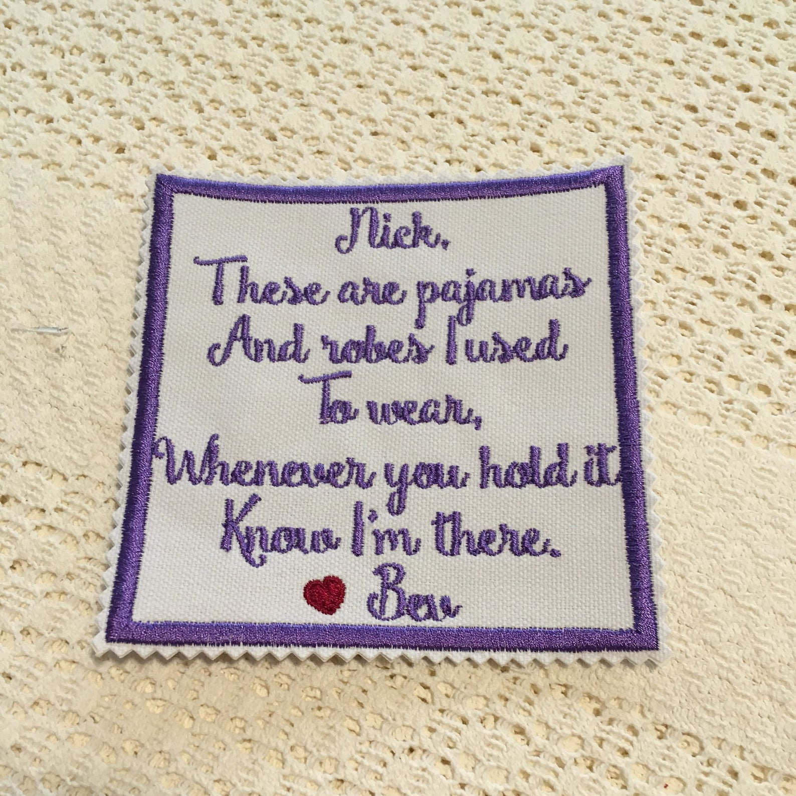 MEMORY Patch-5x5 Memory Pillow Shirt Patch in Memory Of - Etsy