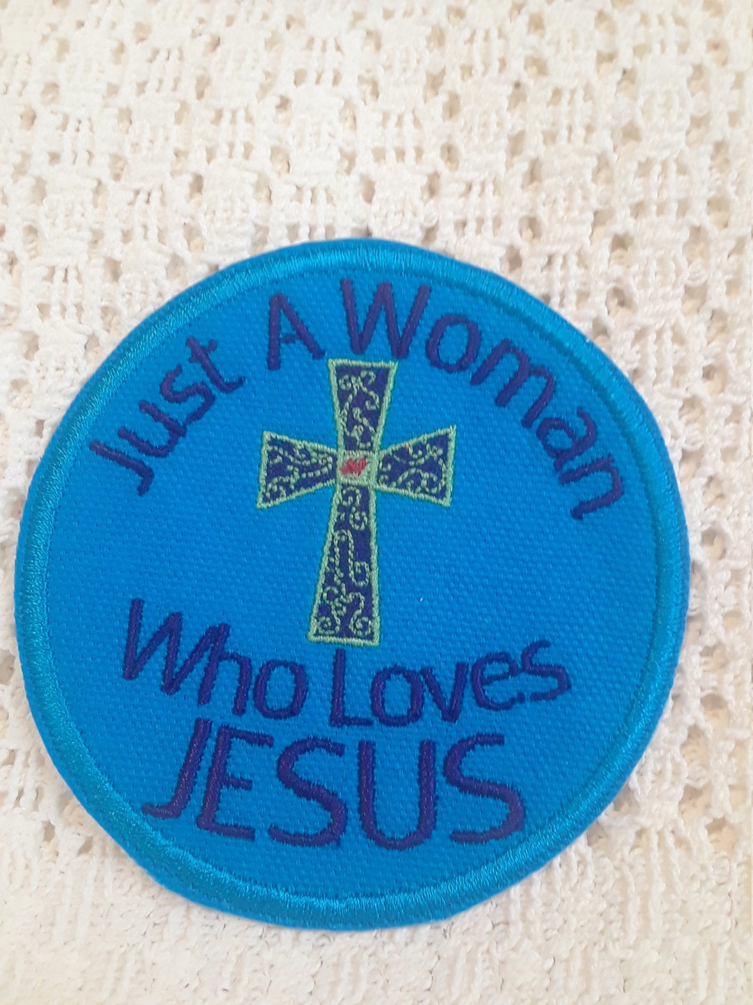 Christian Biker Patch: Woman Who Loves Jesus, Iron-sew On - Etsy