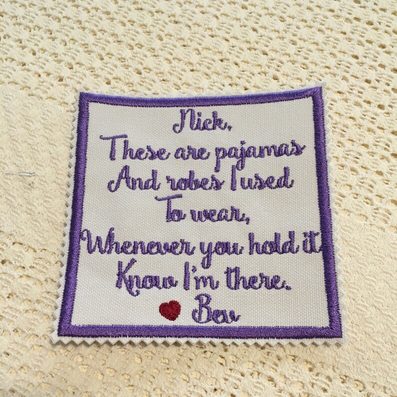 MEMORY Patch-5x5 Memory Pillow Shirt Patch in Memory Of - Etsy