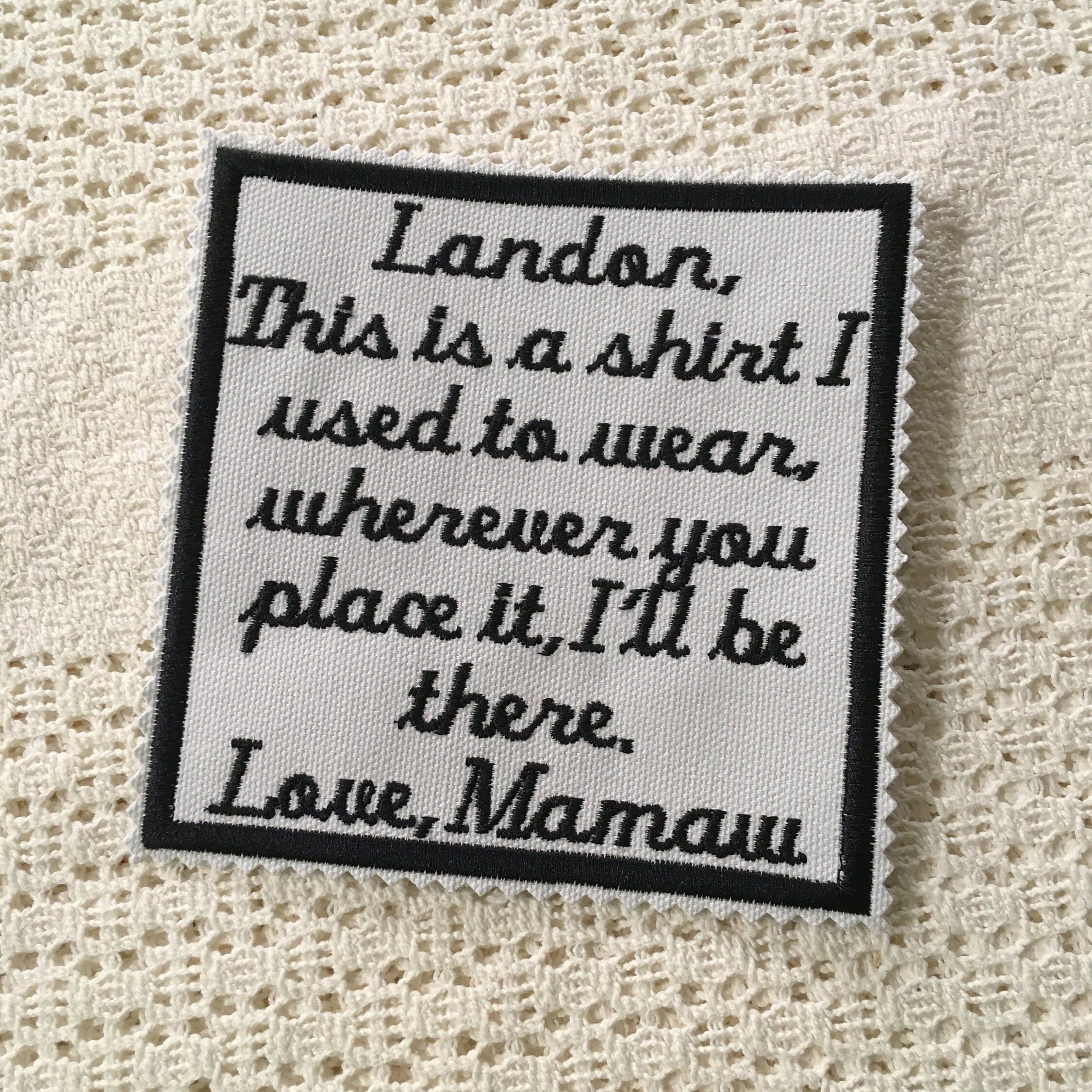 Personalized Memory Pillow Patch, Iron-sew on (5x5") - Etsy