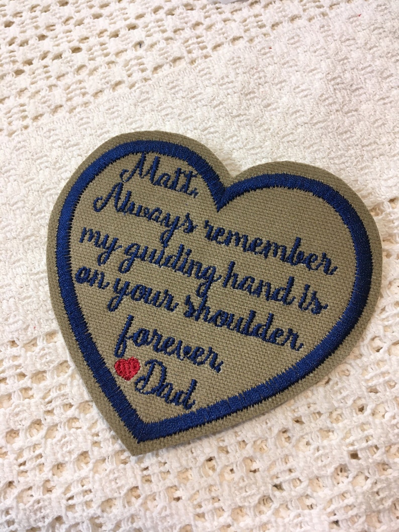 Embroidered Memory Patch: 4" Heart, Sew-on Memorial Gift - Etsy