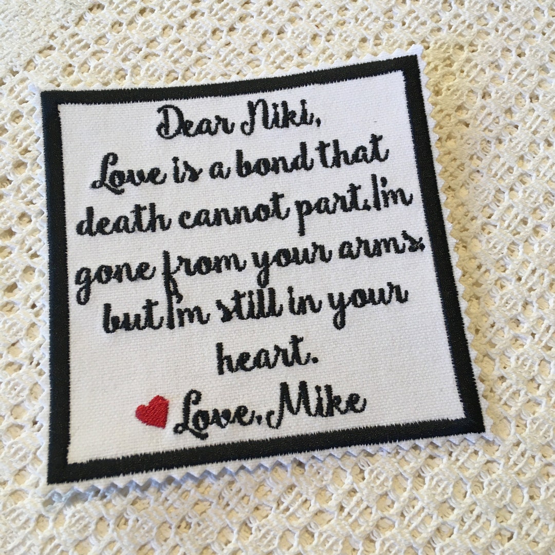 Personalized Memory Shirt Patch 5": Iron-sew on Customized Gift - Etsy