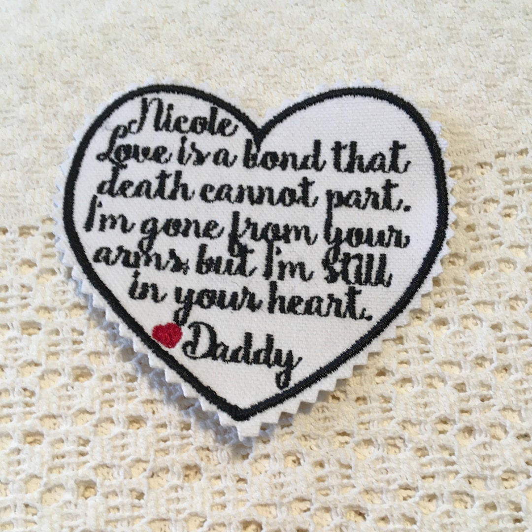 Custom Memory Patch: Heart or Square, Personalized Keepsake (4x4) - Etsy