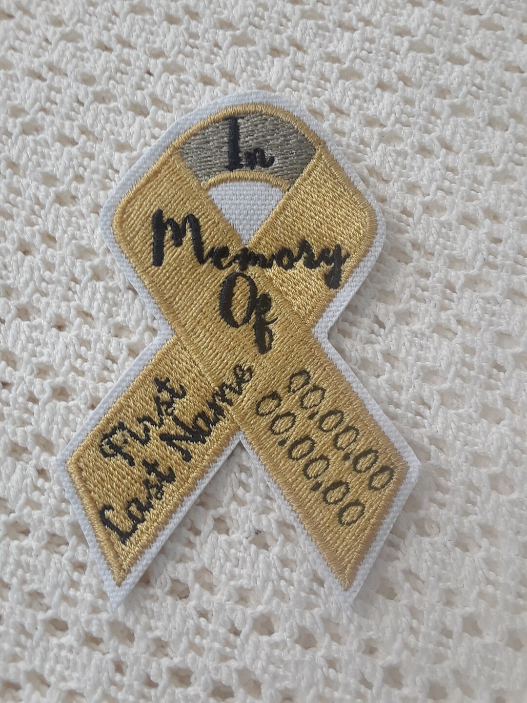 Personalized Awareness Ribbon Patch: Iron-on, Sew-on, in Memory Of - Etsy