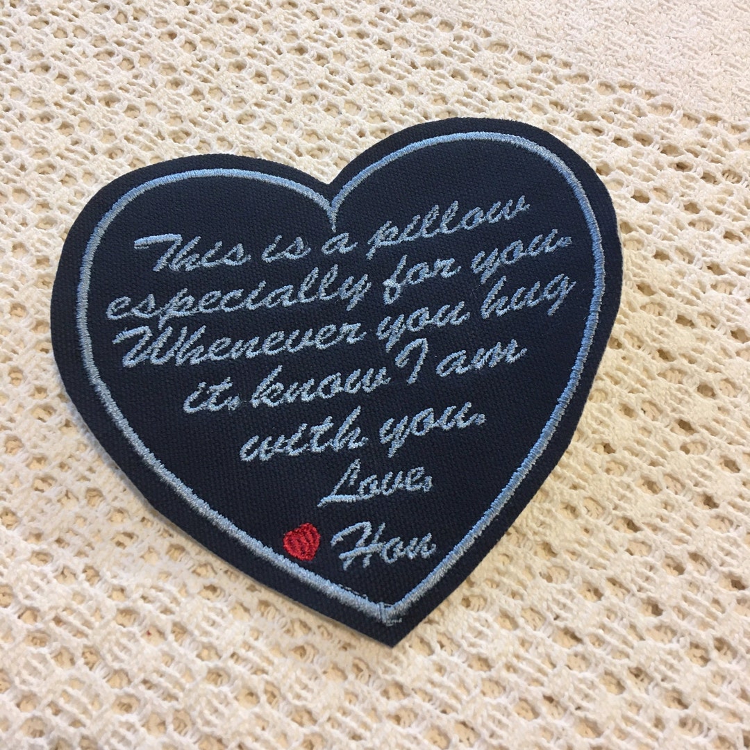 MEMORY Patch 5"x5" in Memory Of, Memory Pillow Patch, Sew-iron On ...