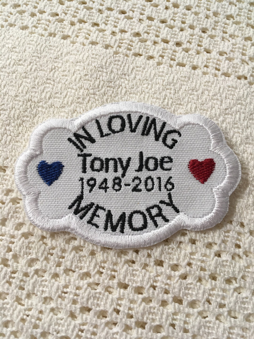 In Memory of Patch: Custom Memorial Patch, Iron or Sew On, 4 Inch - Etsy