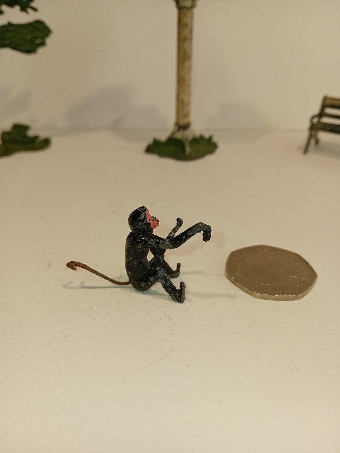 Vintage Britain's Lead Cast Lead Monkey Zoo Excellent - Etsy