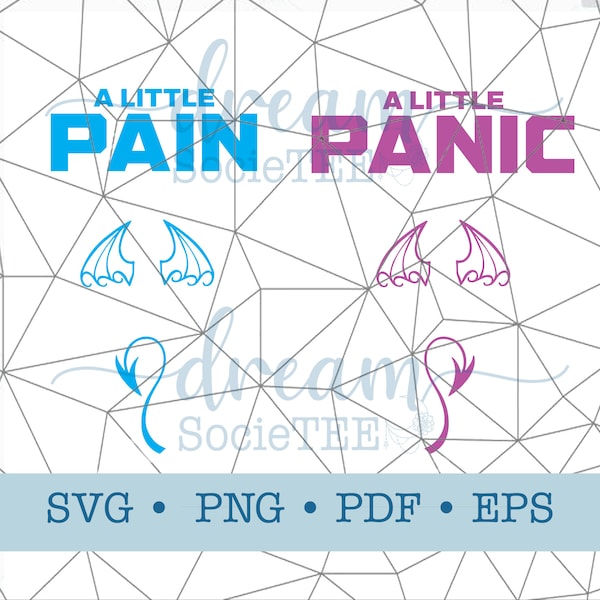 Pain and Panic Wings Svg - Etsy