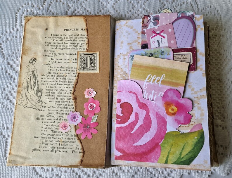Beautiful Hand Crafted Fabric Covered Junk Journal. Floral Themed. - Etsy