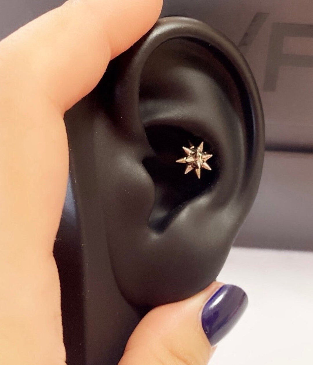 Spiked Ball Cartilage Piercing: Surgical Steel Tragus Stud - Etsy
