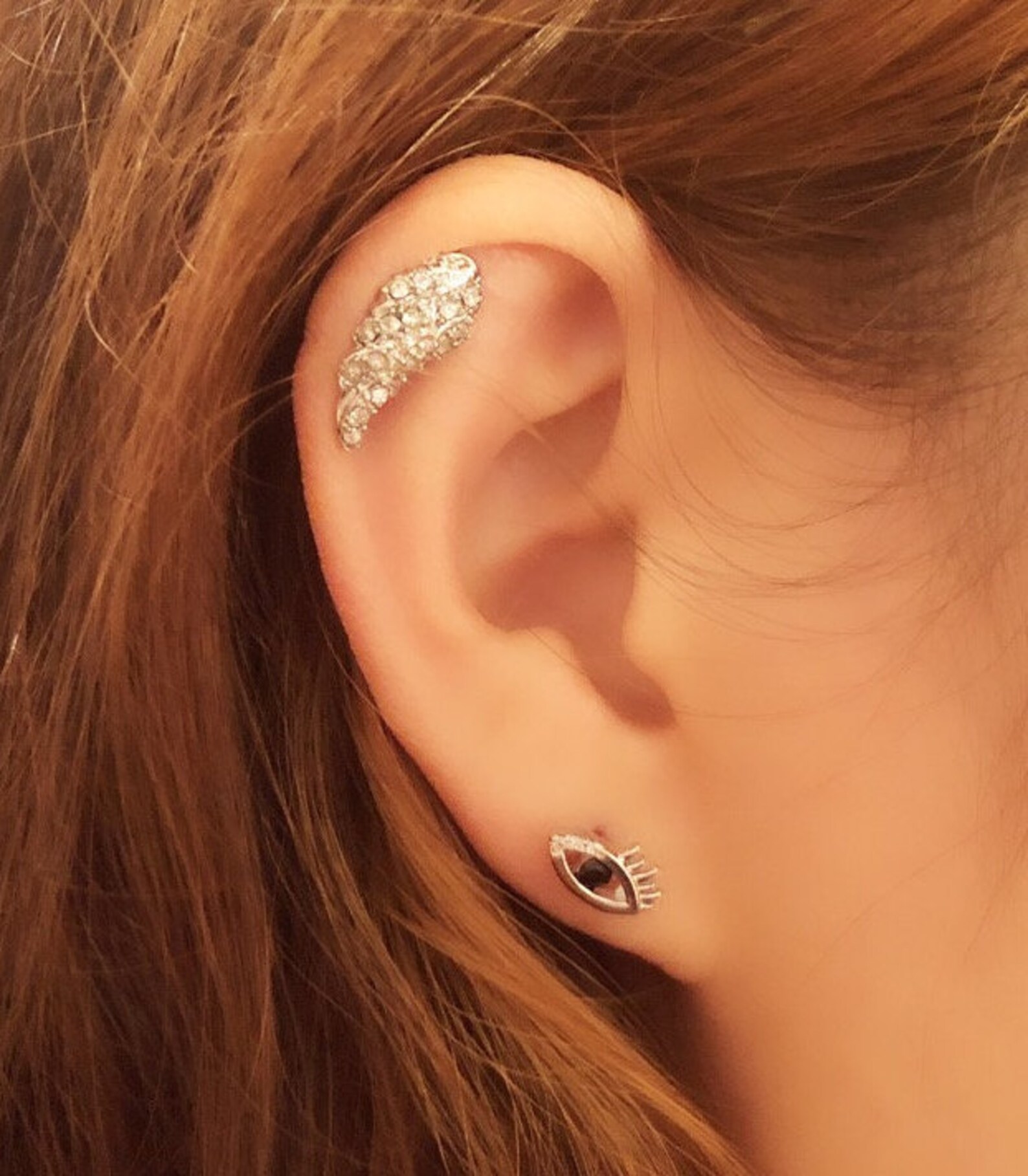 Open Eye Piercing/cartilage Earring/cz Stud Ear Piercing/tragus ...