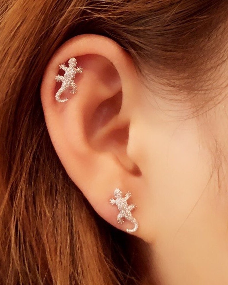 Lizard Earring/cartilage Earring/lizard Earring/ Lizard - Etsy