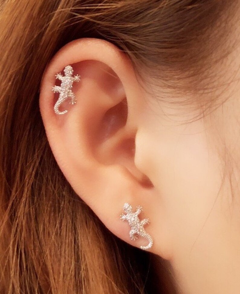 Lizard Earring/cartilage Earring/lizard Earring/ Lizard - Etsy