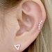 Mid Cubic Triangle 14K Rose Gold Pin Piercing/14k Gold-pin CZ - Etsy