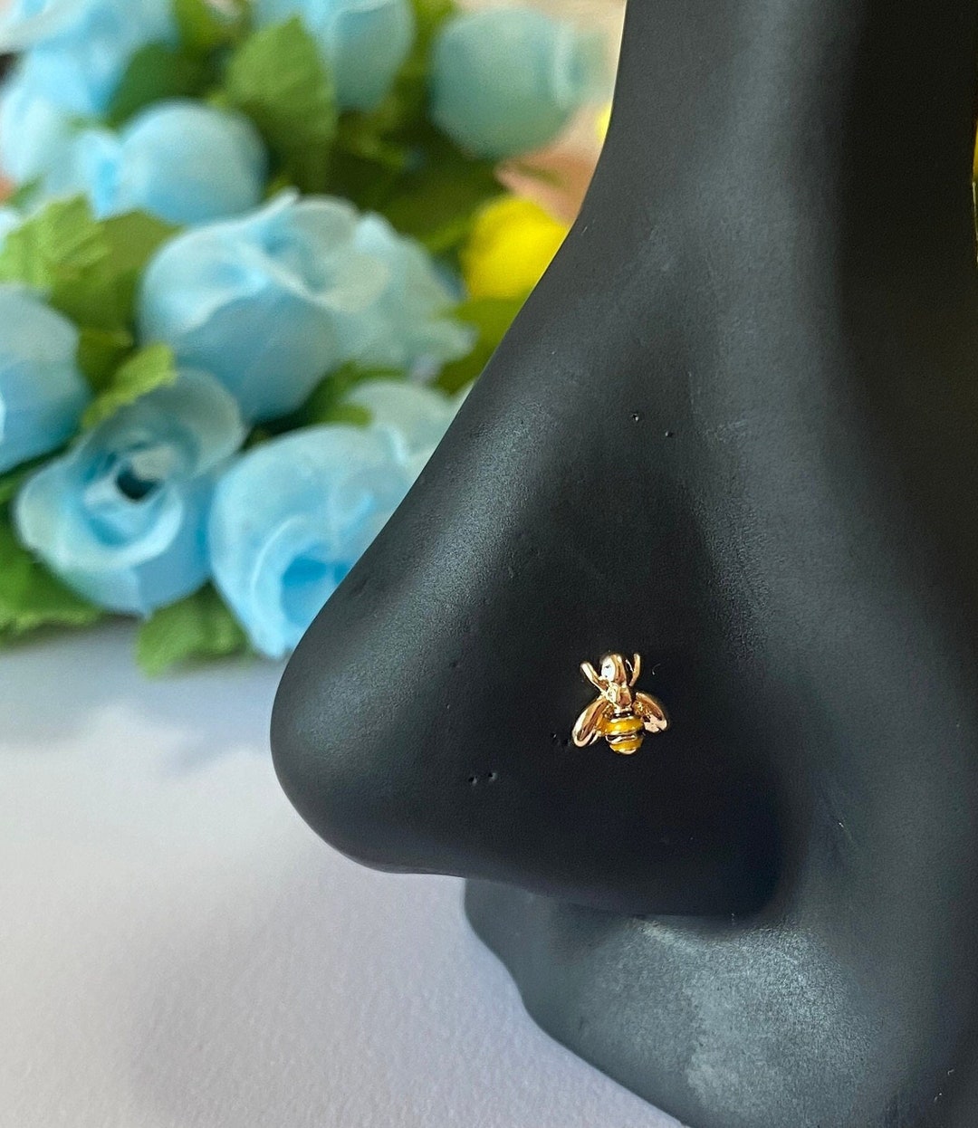 Bumble Bee Nose Ring: Surgical Steel 20G Nose Stud - Etsy