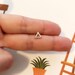 Mid Cubic Triangle 14K Rose Gold Pin Piercing/14k Gold-pin CZ - Etsy