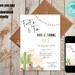 Editable Digital or Printable Fiesta Cactus Birthday Invitation - Etsy