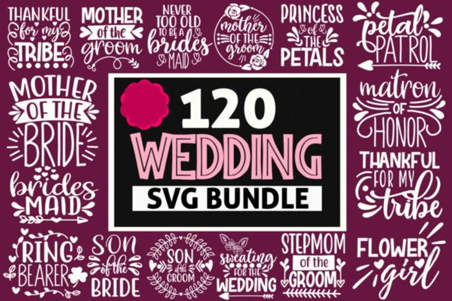 Happy Wedding SVG Bundle, Rustic Wedding Svg, Funny Wedding Svg ...