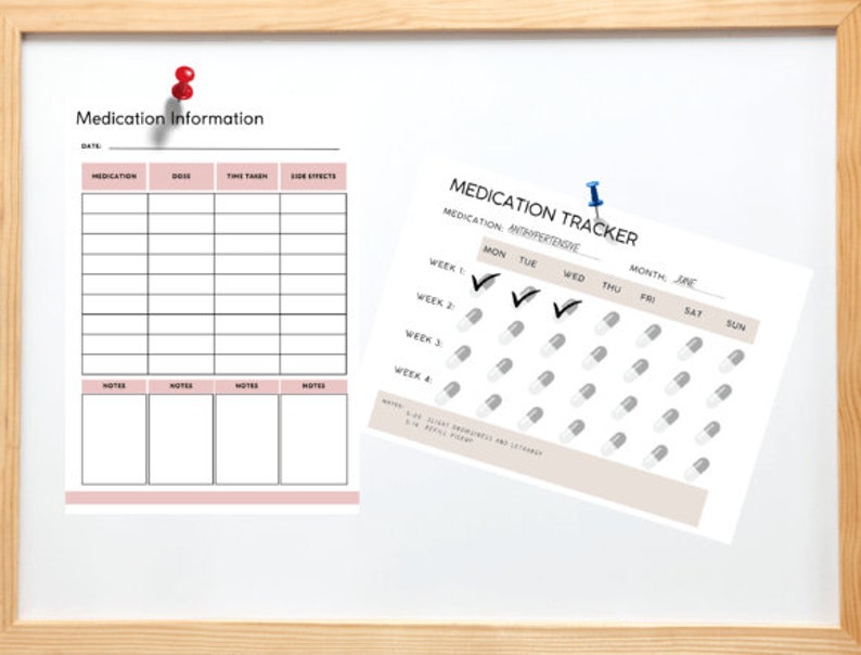 Medication Tracker Printable Daily Medication Log, Medication List ...