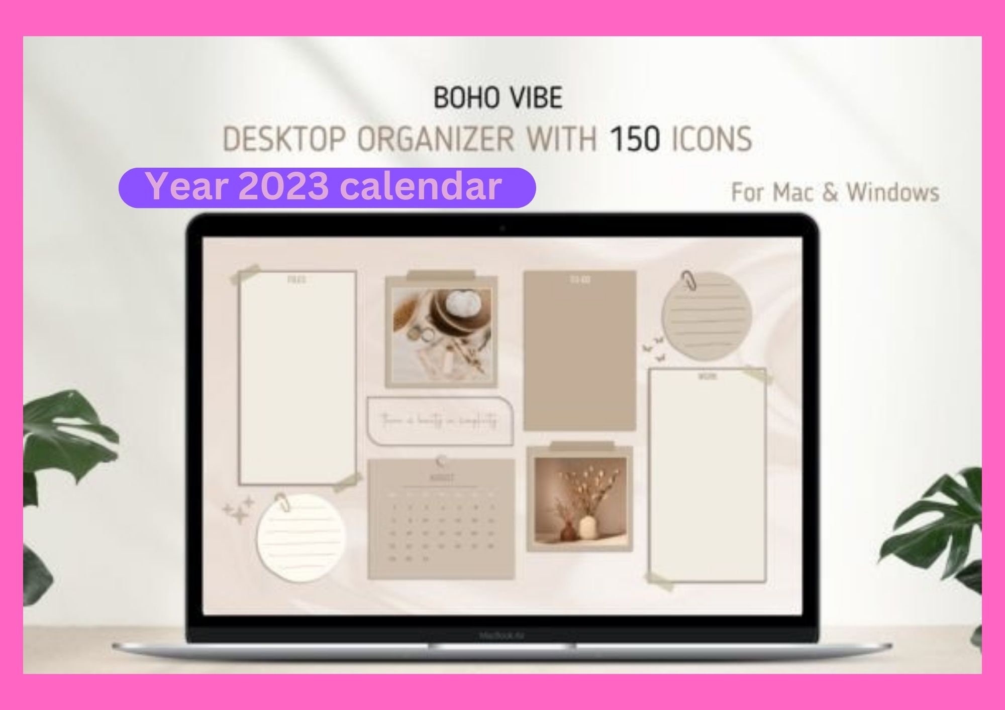 Desktop Organizer Wallpaper 2023 With Desktop Icons for MacBook Folder ...
