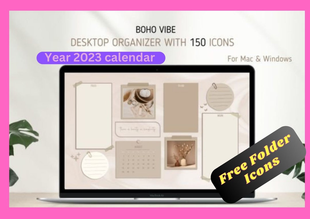 Desktop Organizer Wallpaper 2023 With Desktop Icons for MacBook Folder ...