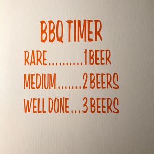 Vinyl BBQ Timer - Etsy