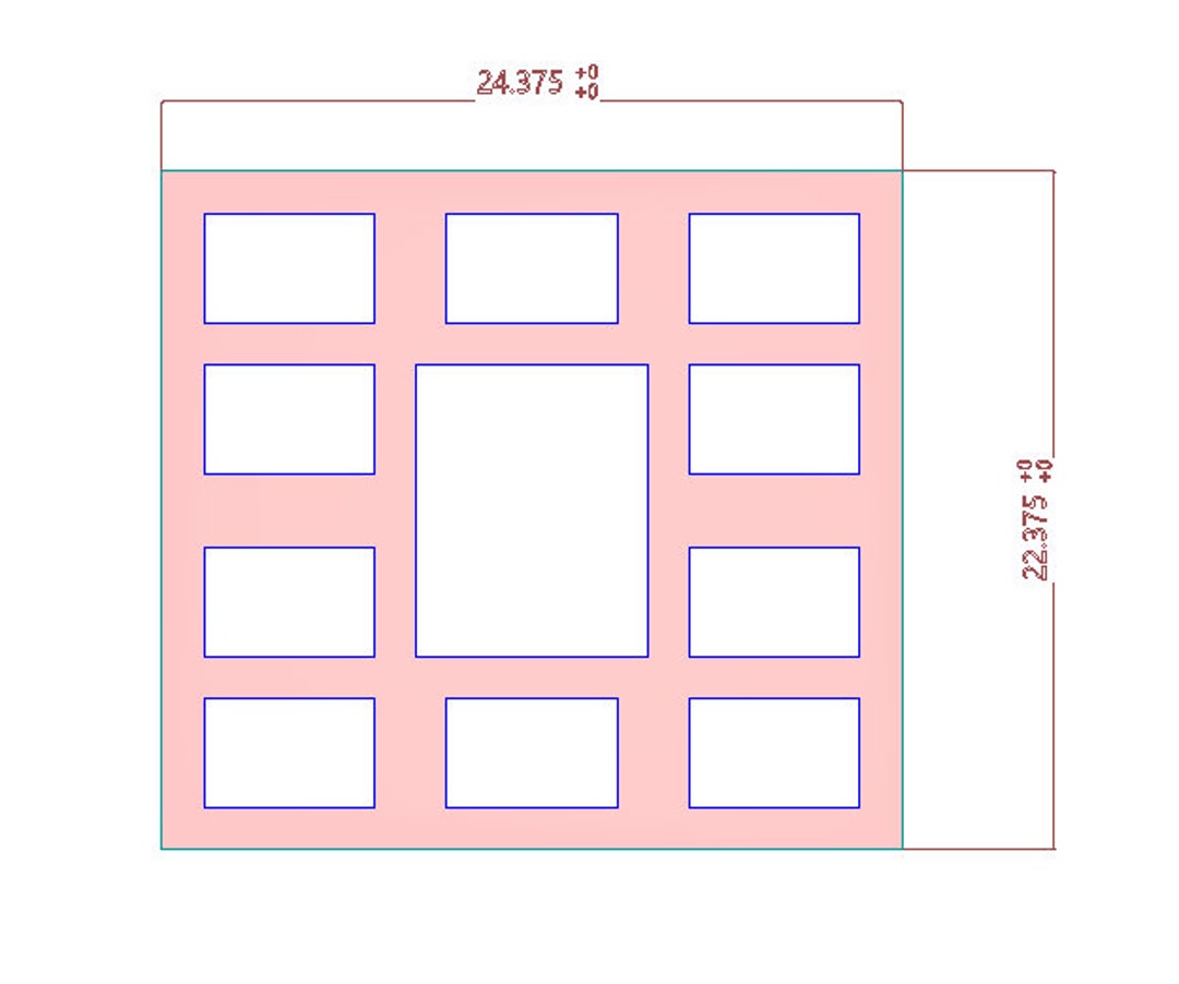 Collage Multiple Opening Picture Frame With 1-8"x10" Vertical Opening ...