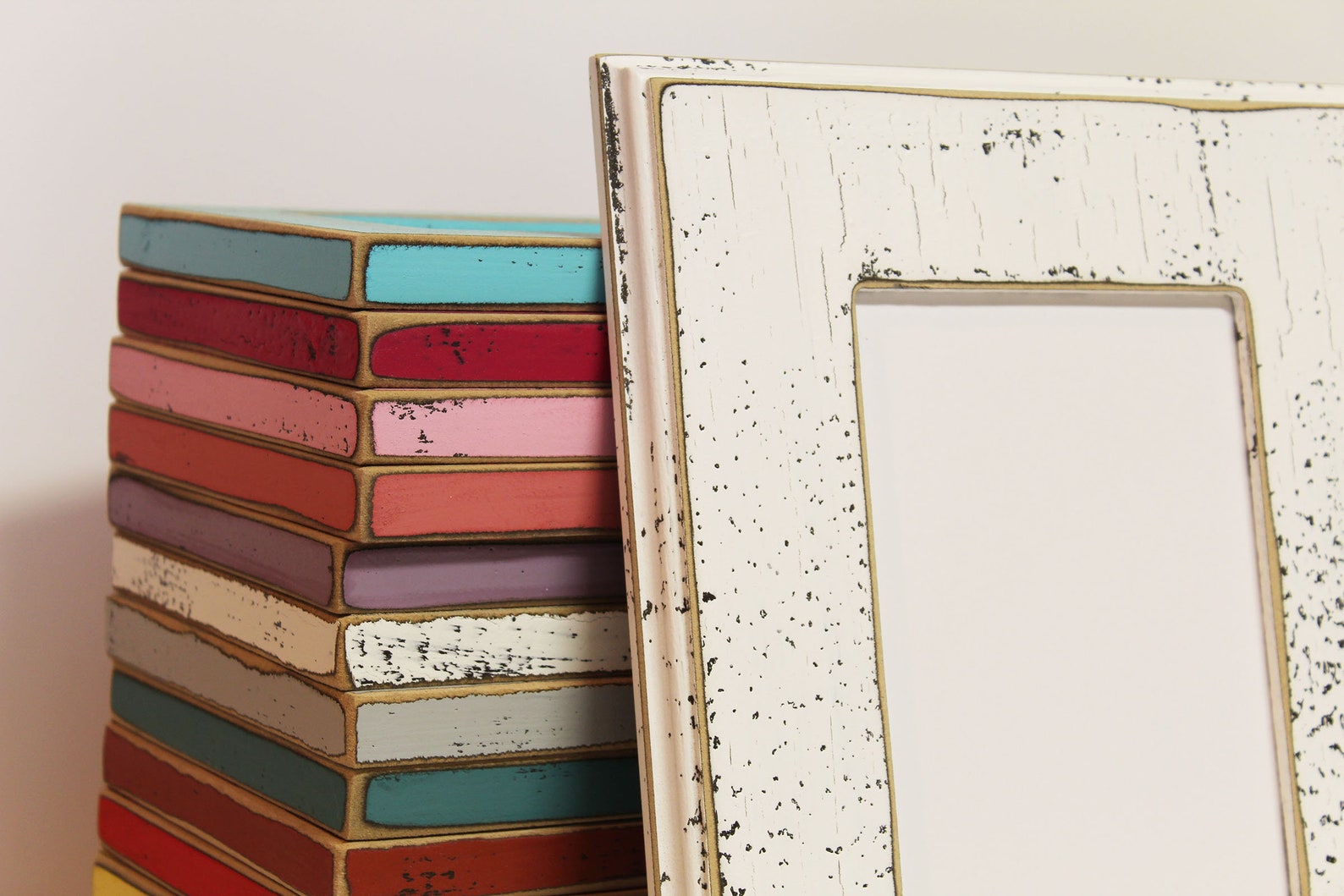 Picture Frame Colorful Frame Weathered Frame Shabby Frame - Etsy