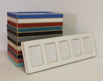 Collage Multiple Opening Picture Frame With 5 Openings 2-1/2x3-1/2 3x3 ...