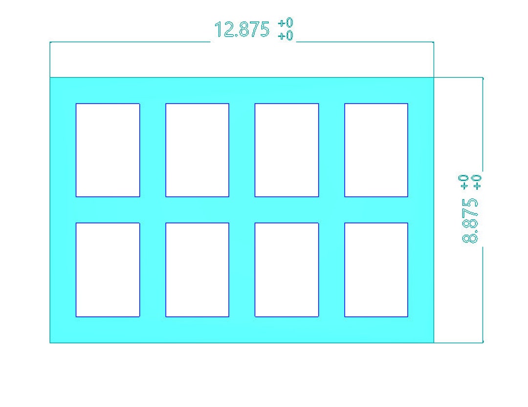 Collage Multiple Opening Picture Frame With 8 Openings for Wallets 2-1/ ...