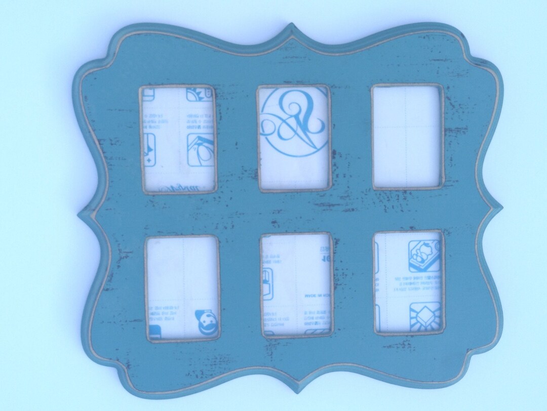 Collage Multiple Opening Picture Frame With 6 Openings 2-1/2"x3-1/2 in ...