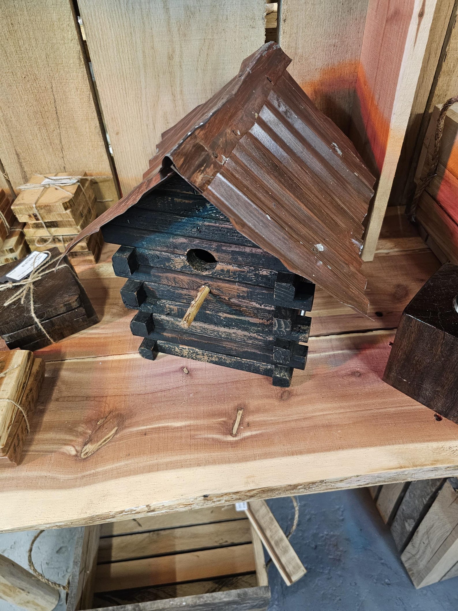 Rustic Cedar Birdhouse. Would Look Awesome Hanging in Your Garden Next ...