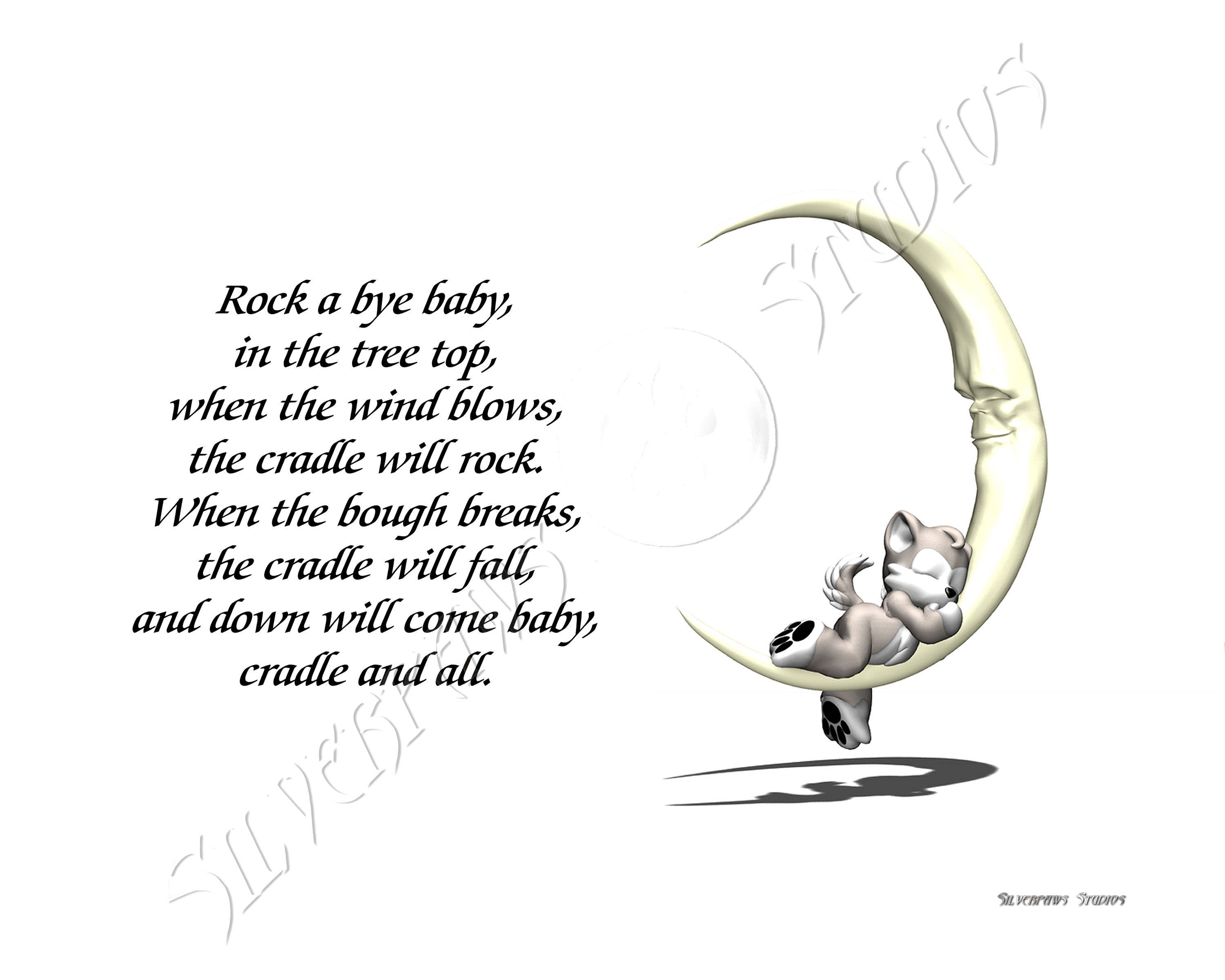 Nursery Rhyme - Rock A Bye Baby - Etsy