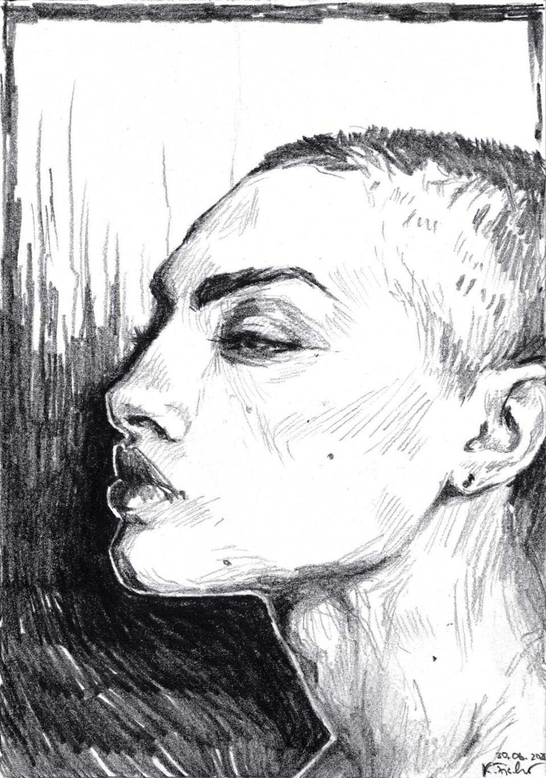 Original Pencil Drawing "confidence" - Etsy