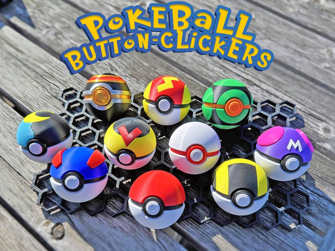 Pokeball Clicker Fidget Toy | Button Click ASMR Switch | Pokemon Poke ...