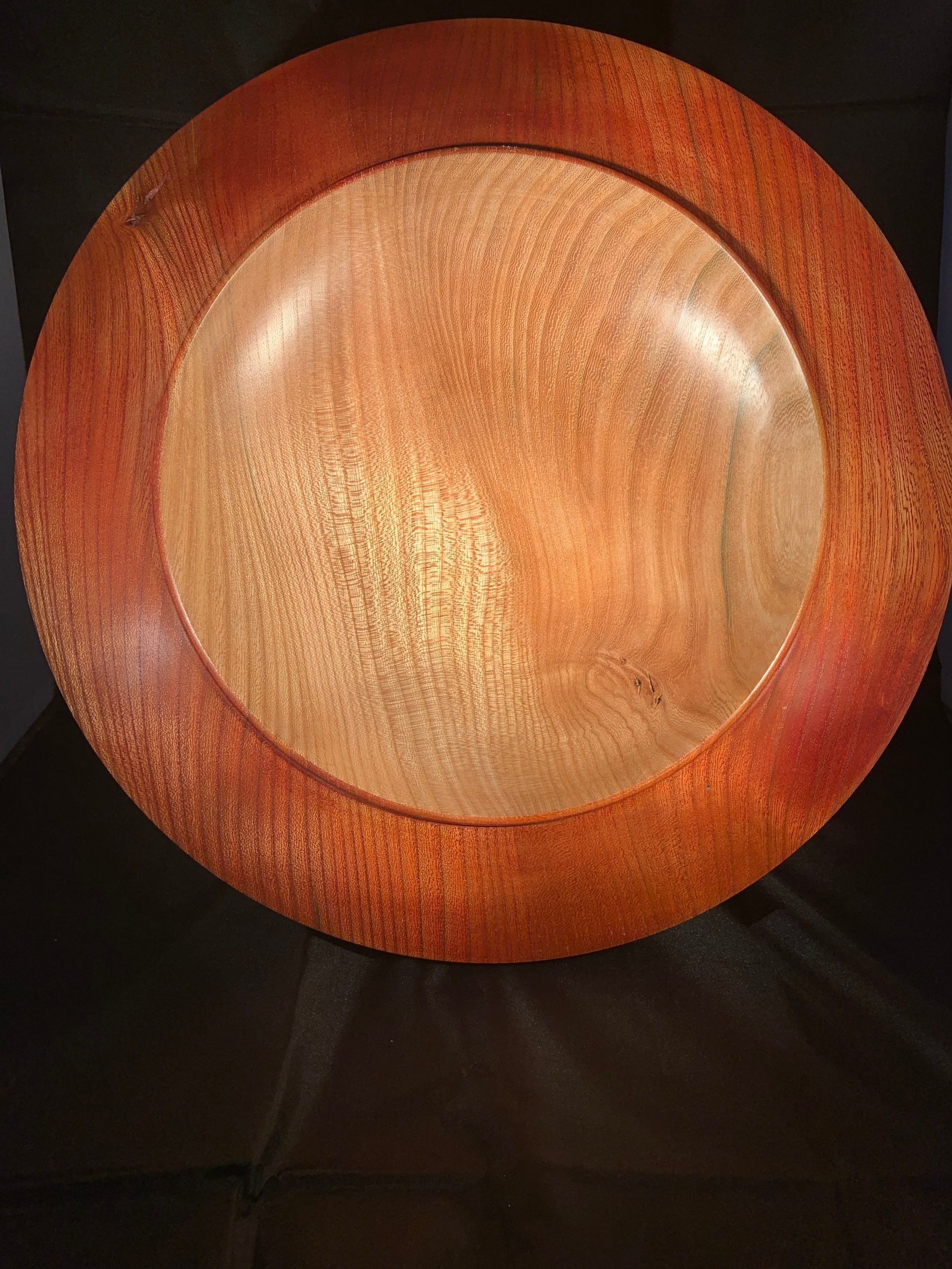 Turned Ash Bowl With a Red Stained Rim - Etsy UK