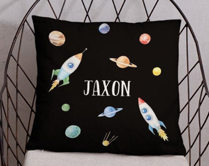 Space Pillow, Personalized Pillow, Outer Space Kids Pillow, Planets ...