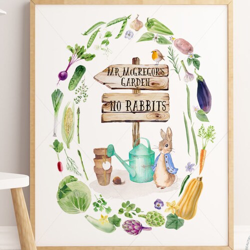 Mr Mcgregor's Garden Nursery Wall Art Birthday Sign - Etsy
