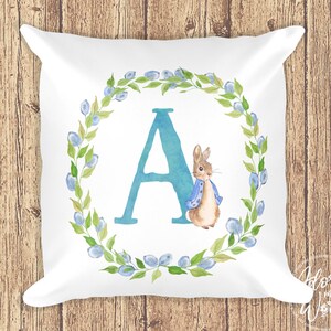 Peter Rabbit Pillow Initial Letter Pillow Peter Rabbit - Etsy