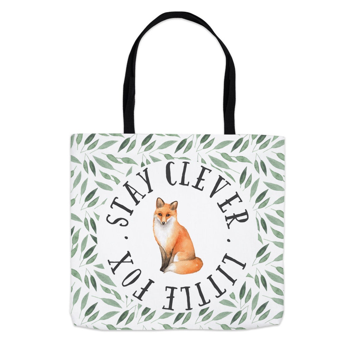 Fox Tote Bag Stay Clever Little Fox Kids Tote Bag Fox Book - Etsy