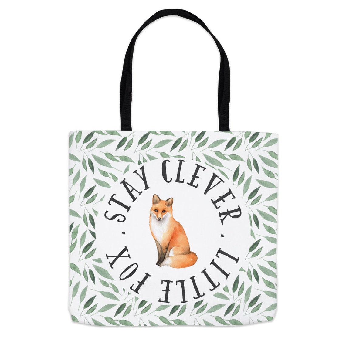 Fox Tote Bag Stay Clever Little Fox Kids Tote Bag Fox Book - Etsy