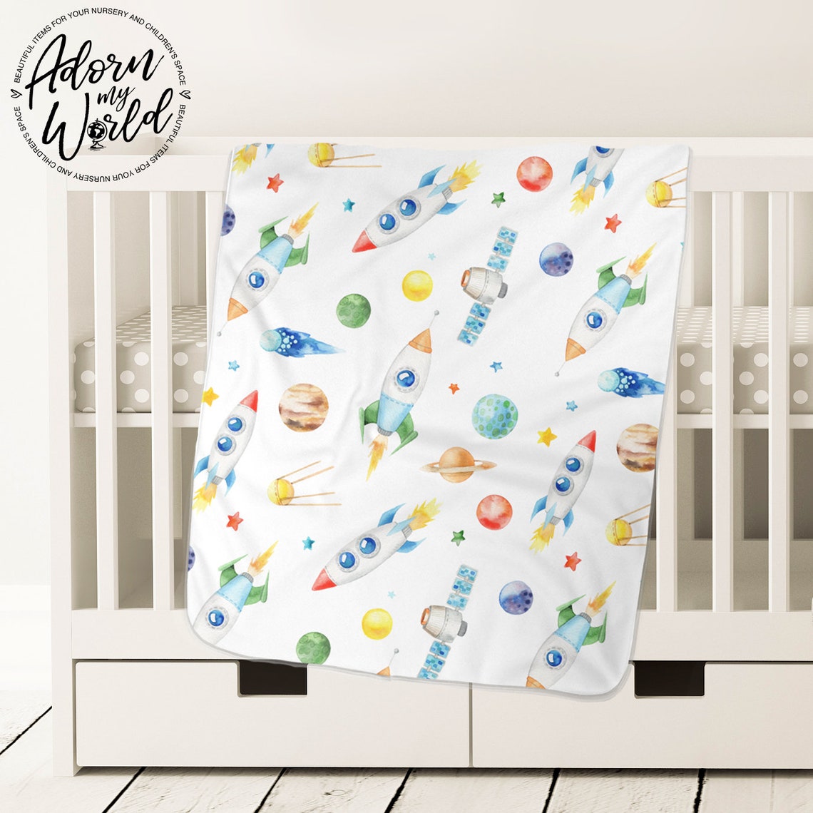 SPACE BABY BLANKET Space Nursery Bedding Space Baby Gift - Etsy