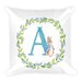 Peter Rabbit Pillow Initial Letter Pillow Peter Rabbit - Etsy