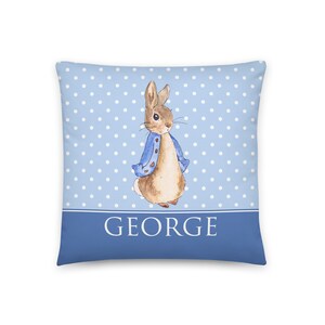 Baby Boy Gift, Personalized Peter Rabbit Pillow, Custom Name Pillow ...