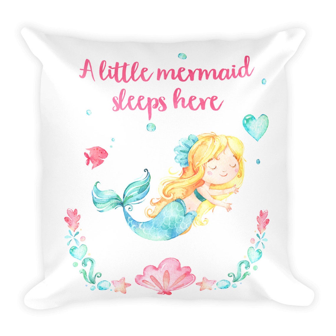 Mermaid Pillow Mermaid Cushion Mermaid Gifts Nursery - Etsy